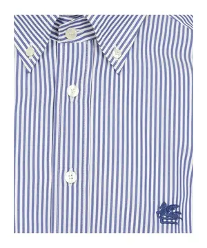 Etro Striped Logo-embroidered Shirt