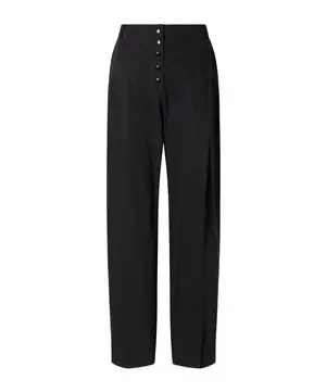 ST. AGNI Pleated Wool Wide-leg Pants