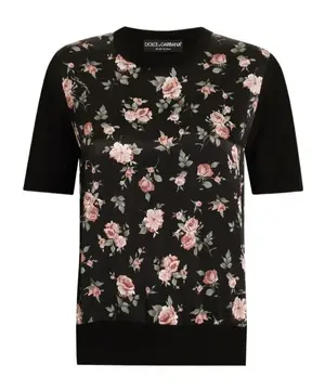 Dolce & Gabbana Round-neck Short-sleeved T-shirt - Black