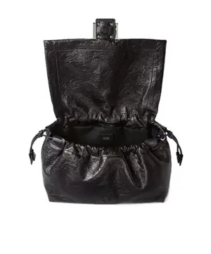 Fendi Baguette Soft Large Crackled Leather Bag