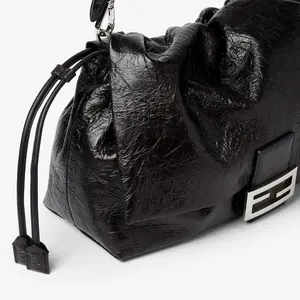 Fendi Baguette Soft Large Crackled Leather Bag