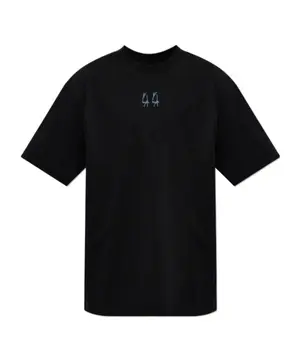44 LABEL GROUP Embroidered Logo T-shirt - Black