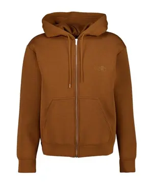 MAISON MARGIELA Zip Hooded Sweatshirt - Caramel