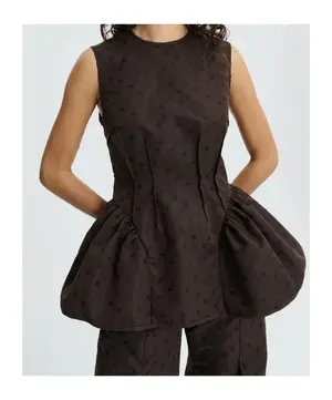 Cecilie Bahnsen Sleeveless Round Neck Top