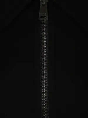 Fendi Long Sleeved Zipped Jacket With Shirt Collar - Black