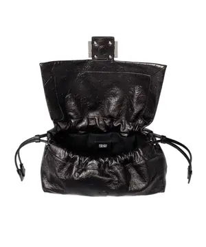 Fendi Baguette Soft Medium Crackled Leather Bag