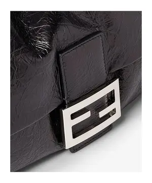 Fendi Baguette Soft Medium Crackled Leather Bag