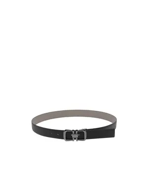 FERRAGAMO Reversible And Adjustable Gancini Belt - Testa Di Moro