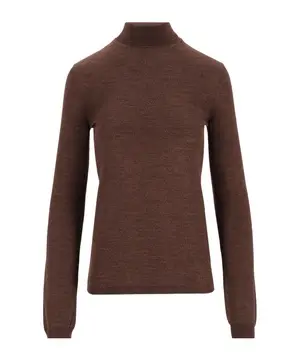 MAISON MARGIELA Long-sleeve High-neck Top - Brown