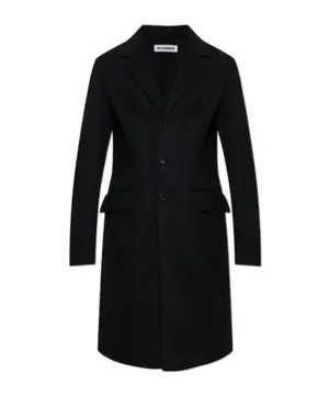 JIL SANDER Long-sleeved Coat - Black