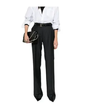 TOM FORD Striped Casual Trousers - Black