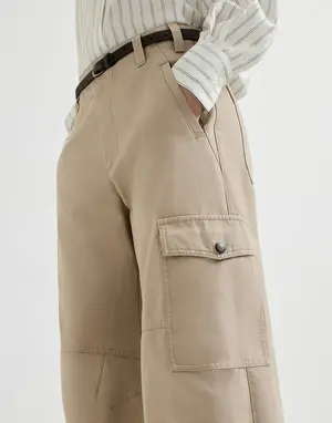 Brunello Cucinelli Monili Barrel-leg Cargo Pants