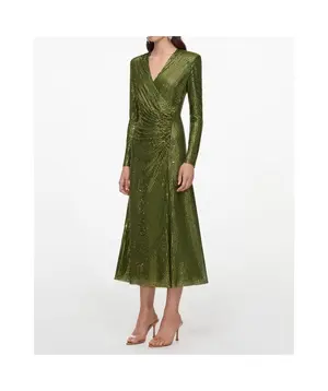 SELF-PORTRAIT Wrap Midi Dress