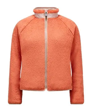 Moncler Maglia Fleece High-neck Reversible Jacket - Red