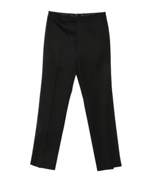LARDINI Pressed-crease Straight-leg Trousers - Black