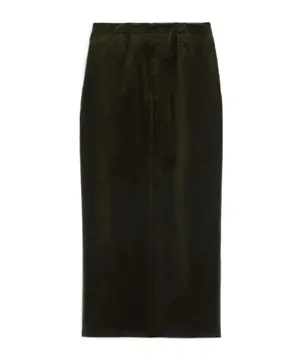 JIL SANDER Front-slit Velvet Midi Skirt