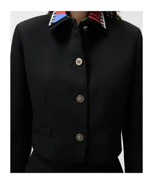 Versace Medusa-button Cropped Jacket