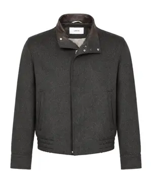 LARDINI Stand-collar Bomber Jacket - Grey
