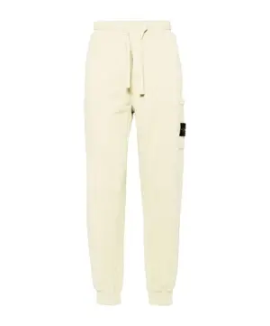 Stone Island Compass-badge Cotton Track Trousers - Flaxen