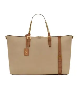 Saint Laurent Weekender Travel Bag With Leather Trim