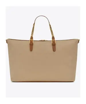 Saint Laurent Weekender Travel Bag With Leather Trim