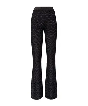 Missoni Zigzag Wide-leg Trousers - Black