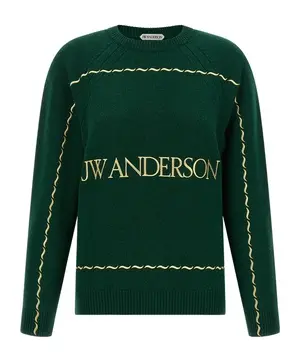 J.W.ANDERSON Logo Embroidery Sweater - Green