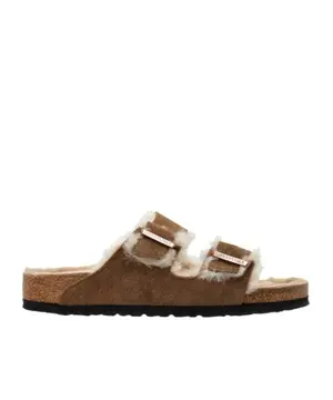 BIRKENSTOCK Arizona Flat Sandals - Dark Tea