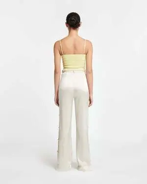 Nanushka Felina Satin Slip Pants - Nude