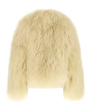 BLANCHA Curly Fur Cropped Jacket