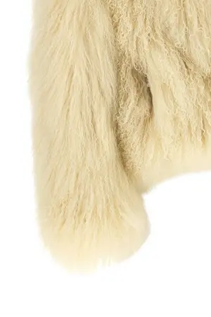 BLANCHA Curly Fur Cropped Jacket