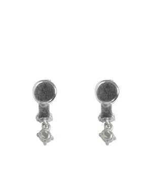 JIL SANDER Earrings With A Shimmering Crystal