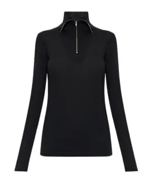 JIL SANDER Top With A Turtleneck - Black