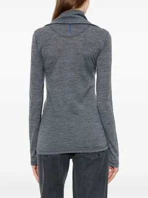JIL SANDER Zip Stand-collar Long Sleeve Top