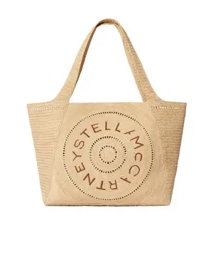 Stella McCartney Logo Embroidered Top Handle Bag
