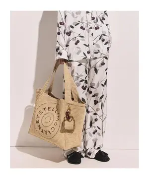 Stella McCartney Logo Embroidered Top Handle Bag