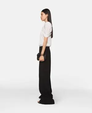 Stella McCartney Draped Shoulder Asymmetric Satin Top