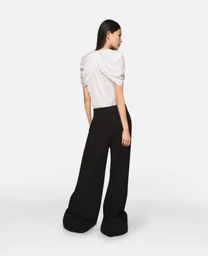 Stella McCartney Draped Shoulder Asymmetric Satin Top
