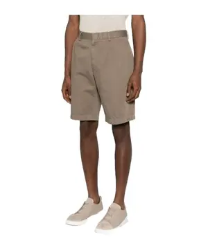 Zegna Cotton-blend Chino Shorts