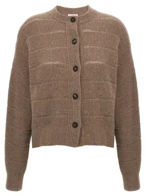 Brunello Cucinelli Long Sleeved Cardigan - Brown