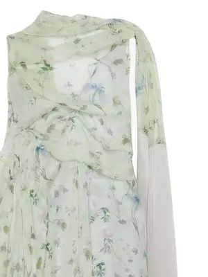 Givenchy Printed Draped Dress In Silk Chiffon With Lavallière