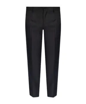 Dolce & Gabbana Dolce Gabbana Pressed Crease Tailored Pants - Black