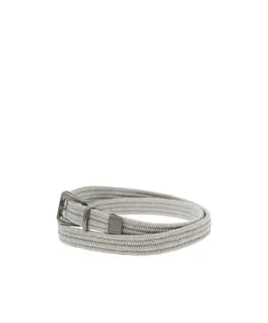 Brunello Cucinelli Rustic Woven Buckle Belt