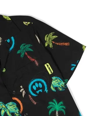 BARROW Mix-print Cotton Shirt