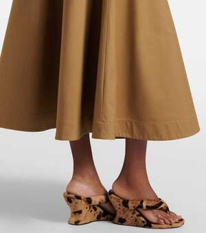 Balenciaga Cotton Twill Midi Skirt