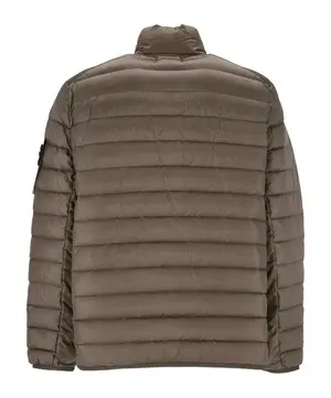 Stone Island Zip Up High Neck Padded Jacket - Walnut Brown