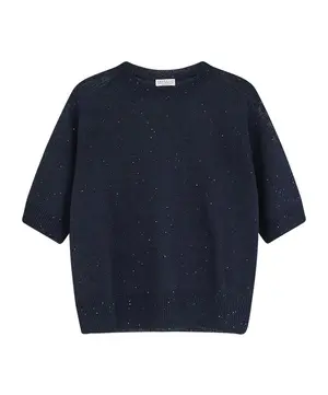 Brunello Cucinelli Sequined Short-sleeve Jumper