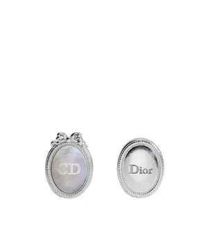 Dior Medaillon Earrings With Mother-of-pearl And Engraved Details