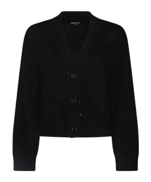 Fabiana Filippi Sequin-embellished Knitted Cardigan - Black