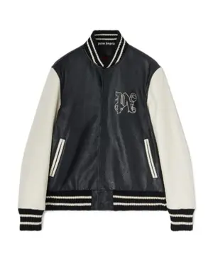 Palm Angels Pa Monogram Bomber Jacket - Black